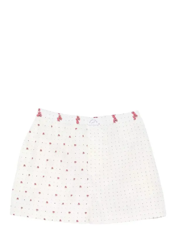 Maison Labiche Flower-print Shorts - Neutrals