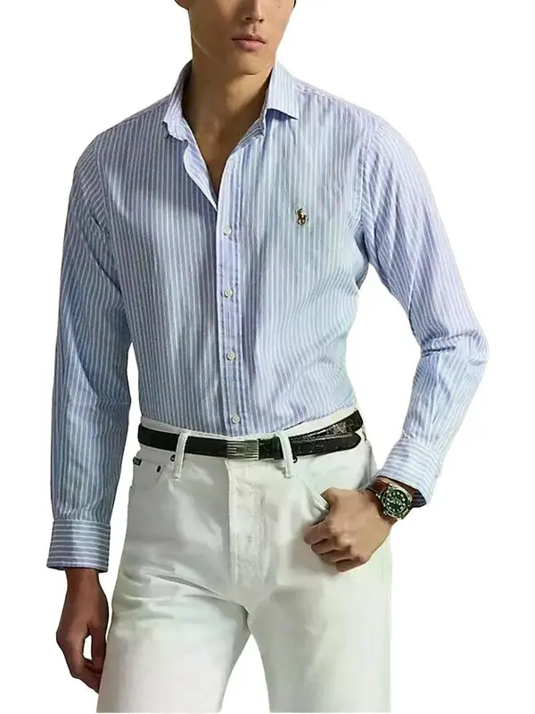 Polo Ralph Lauren Striped Long-sleeve Shirt - Blue