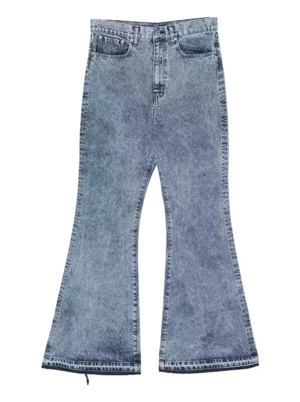 Junya Watanabe Frayed-hem Jeans - Blue