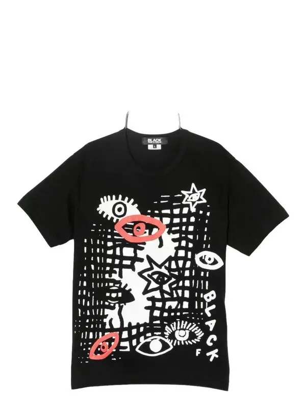 Comme Des Garçons Graphic-print Round-neck T-shirt - Black