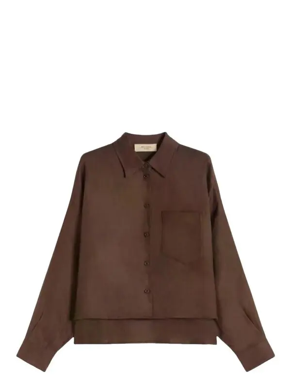 Max Mara Chest-pocket Linen Jacket - Brown