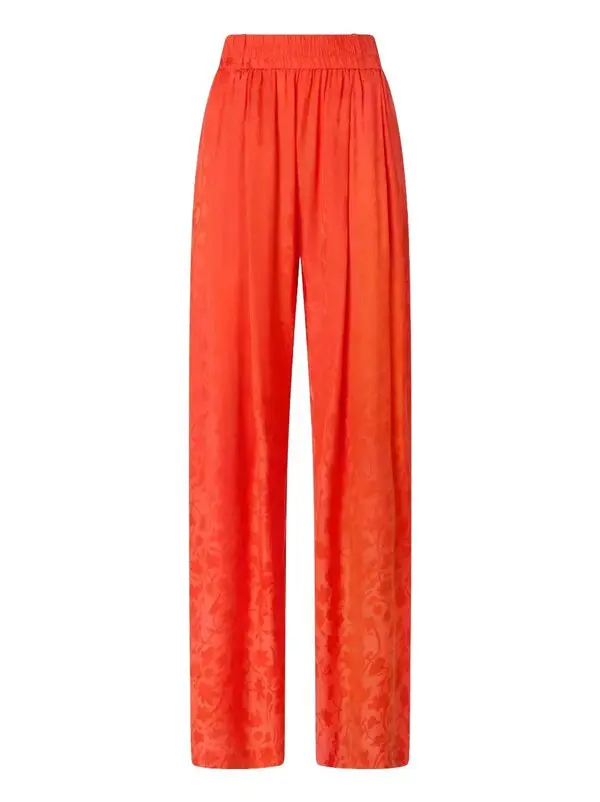 Pinko Floral-pattern Straight Trousers - Orange