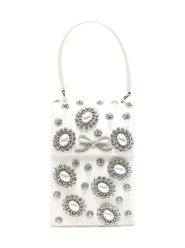 SELF-PORTRAIT Bow-embellished Tote Bag - Neutrals