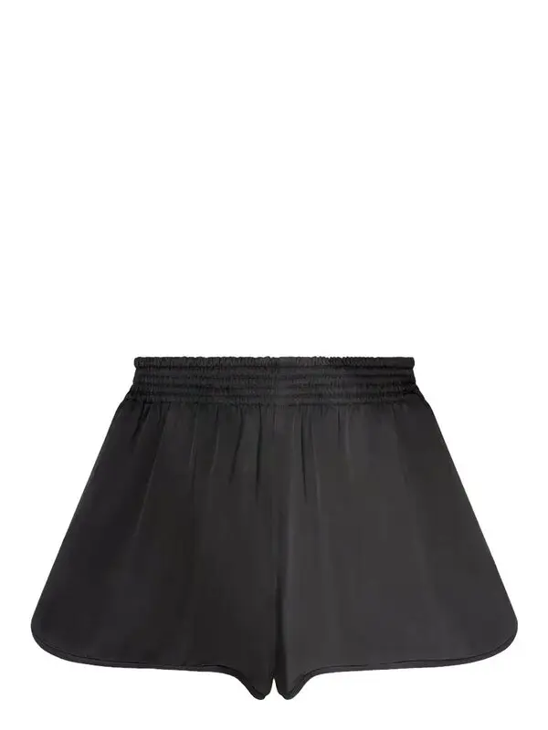 Stella McCartney Envers Satin Shirred Shorts - Black