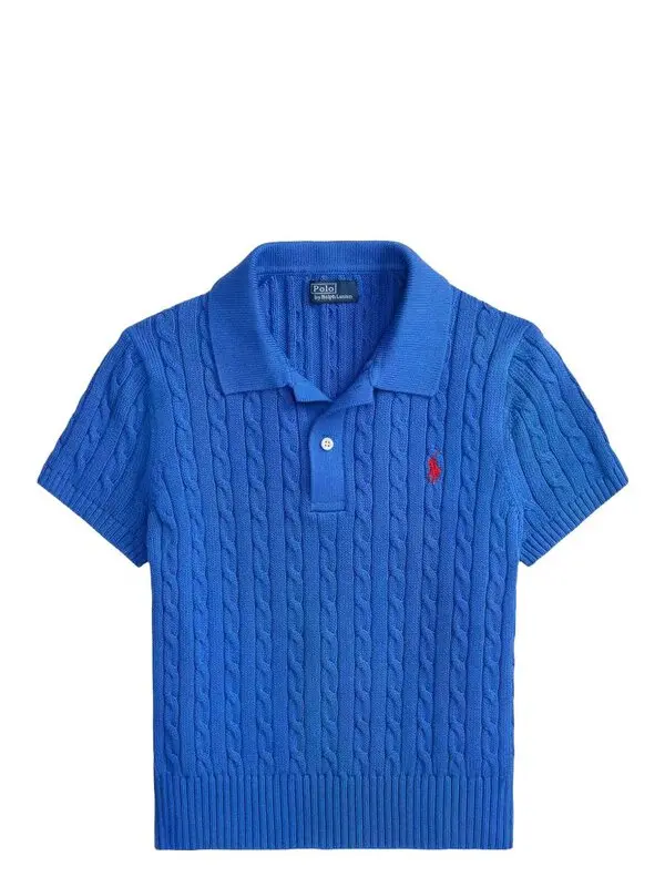 Polo Ralph Lauren Cable-knit Polo Shirt - Blue