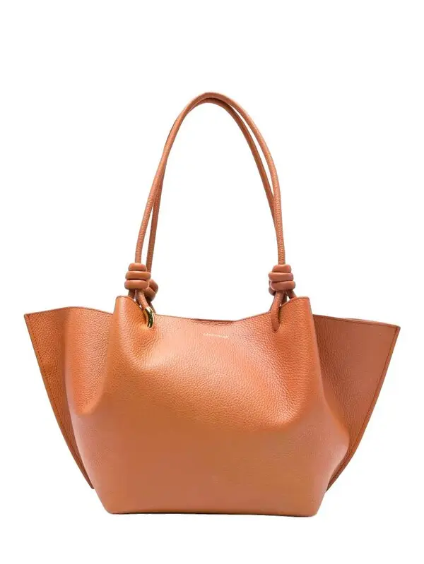 COCCINELLE Finn Knot Leather Tote Bag - Brown