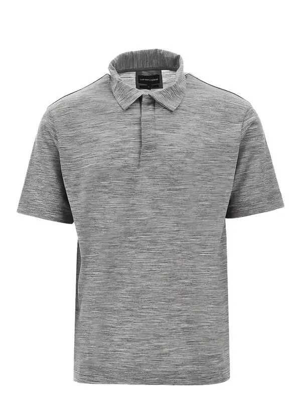 Emporio Armani Knitted Polo Shirt - Grey