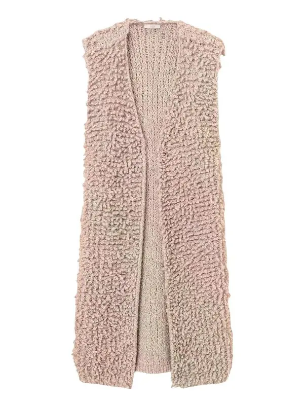 Fedeli Bouclé Vest - Pink
