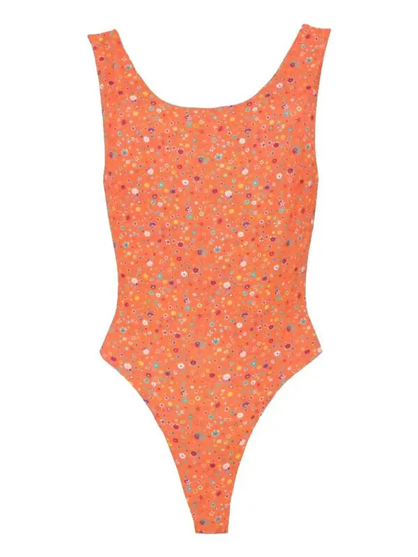 Lhd Key Biscayne Floral Bodysuit - Orange