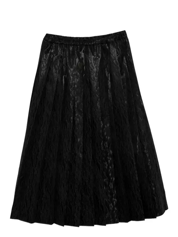 Junya Watanabe Lace Pleated Skirt - Black
