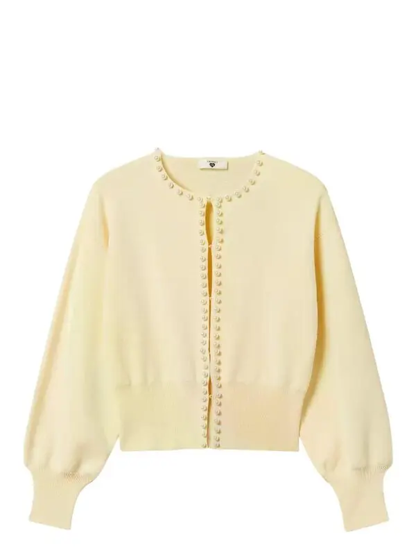 TWINSET Pearl-embellished Cardigan - Yellow