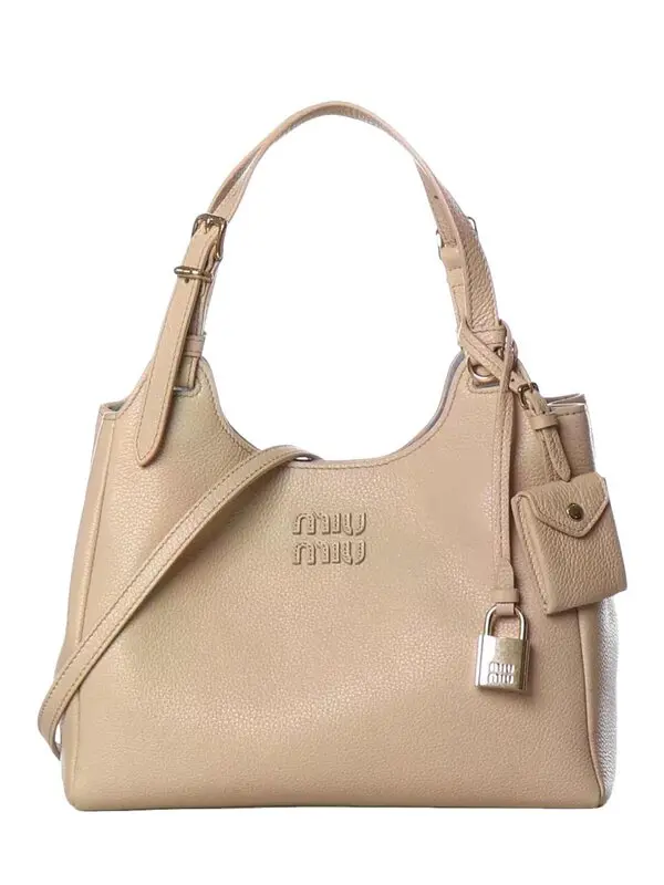 Miu Miu Buckle-strap Tote Bag - Neutrals