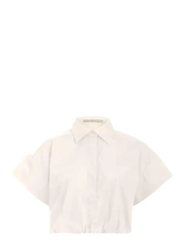 MARIE OLIVER Sierra Crop Cotton Top - White