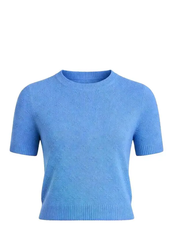 Guest In Residence Patterned Knit Top - Blue