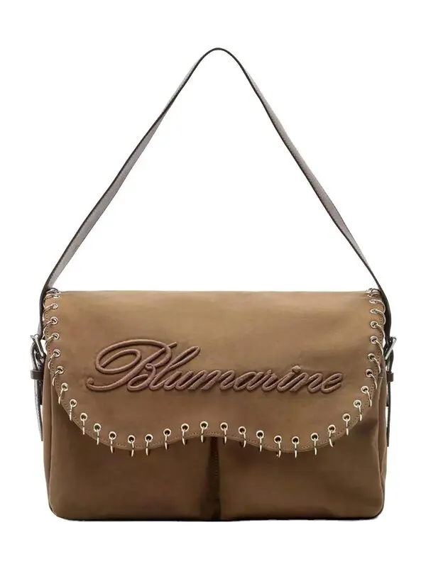 Blumarine Embellished Shoulder Bag - Neutrals