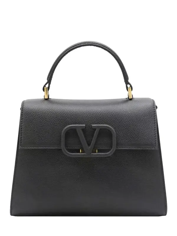Valentino Garavani V Sling Leather Tote - Black