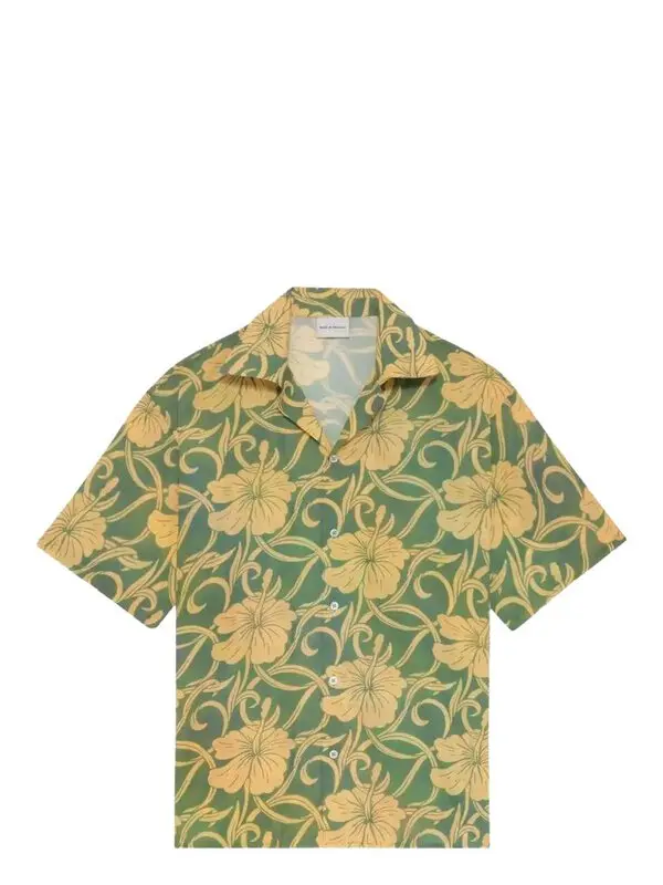 Drole De Monsieur Floral-print Shirt - Green