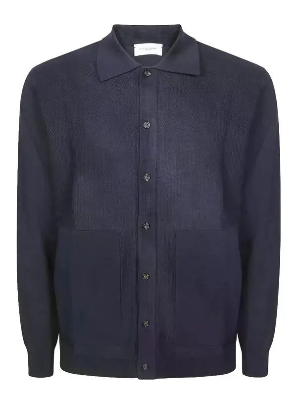 PAOLO PECORA Front-pocket Shirt Jacket - Blue