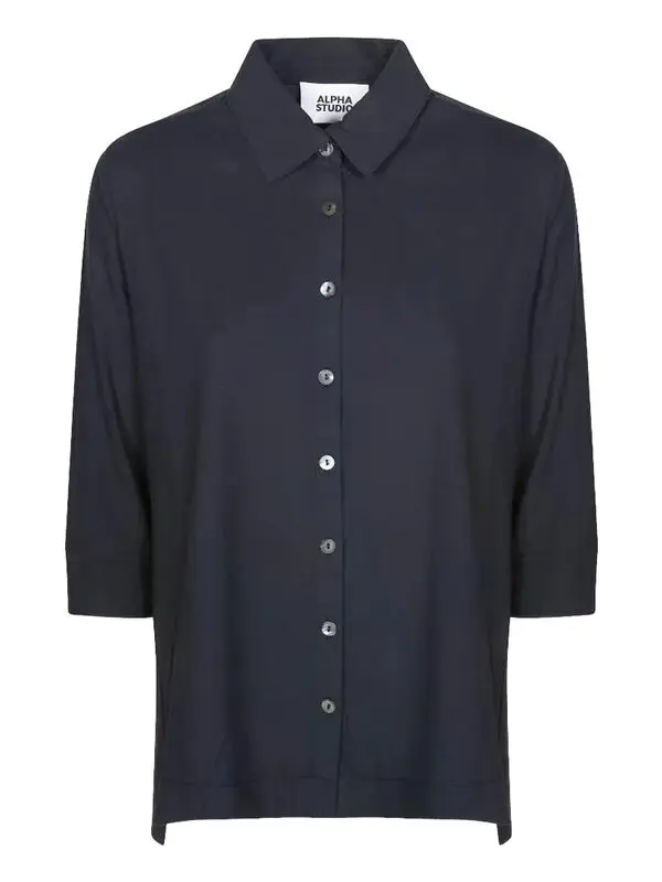 Alpha Studio Buttoned Shirt - Blue