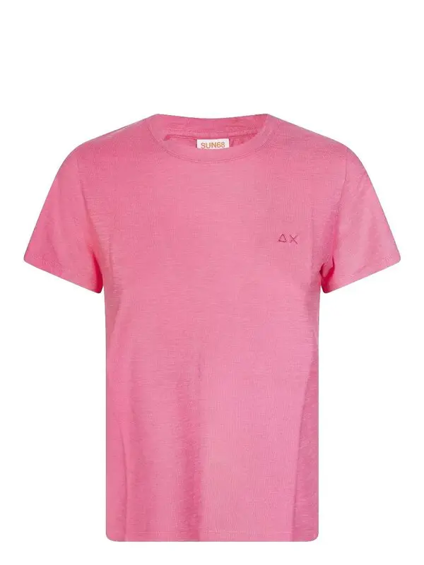 SUN 68 Logo-embroidered T-shirt - Pink