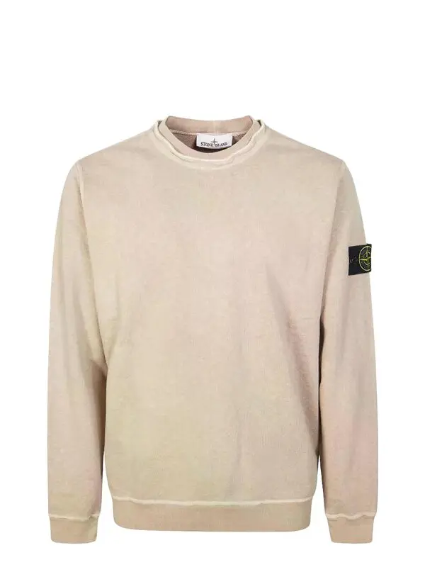 Stone Island Logo-patch Crew-neck Sweatshirt - Neutrals