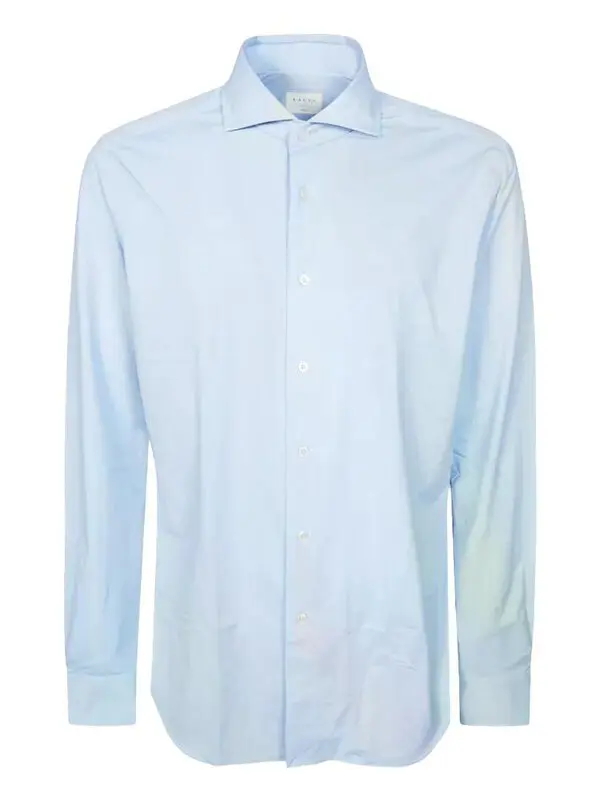 XACUS French-collar Shirt - Blue