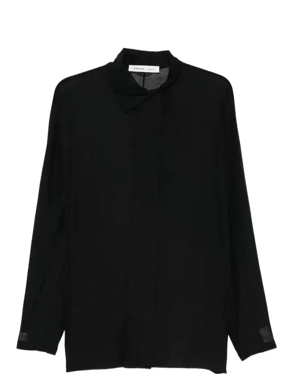 Carven Pearl-appliqué Shirt - Black