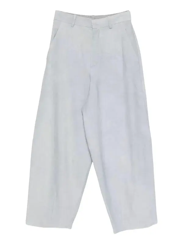 ALYSI Flat-front Trousers - Blue