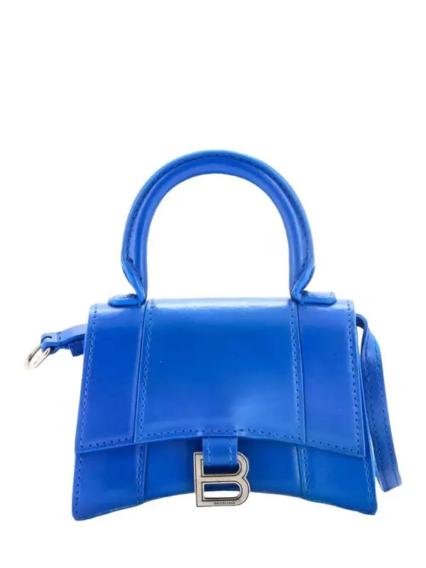 Balenciaga Hourglass Top Handle Mini Crossbody Bag - Blue