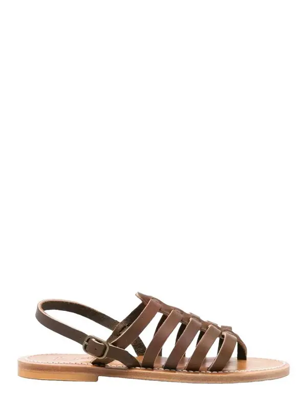 K.JACQUES Strappy Flat Sandals - Brown
