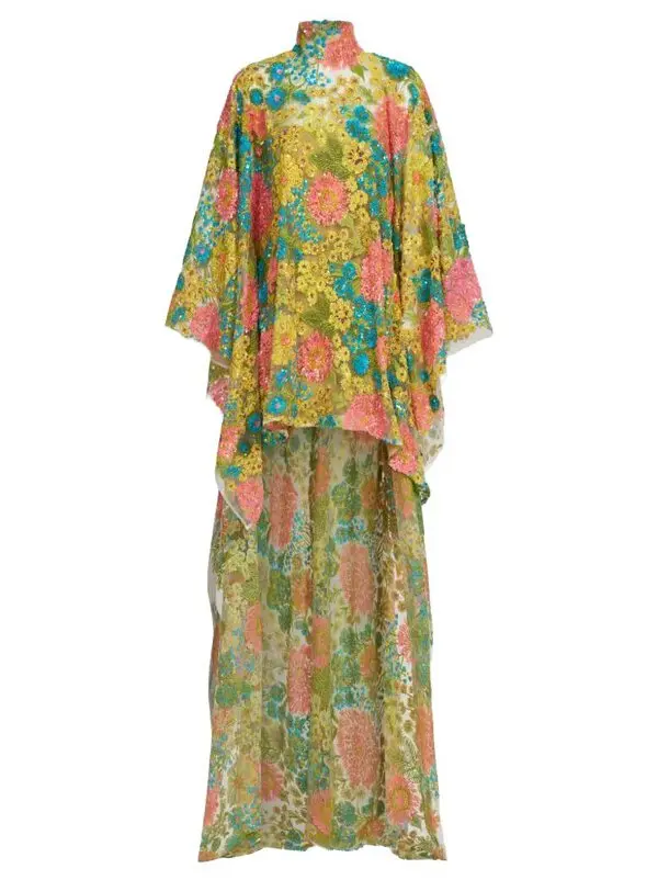 TALLER MARMO Graham Floral Kaftan Dress - Yellow