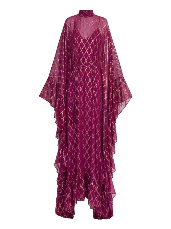 TALLER MARMO Eccentrica Kaftan Ruffled Dress - Purple