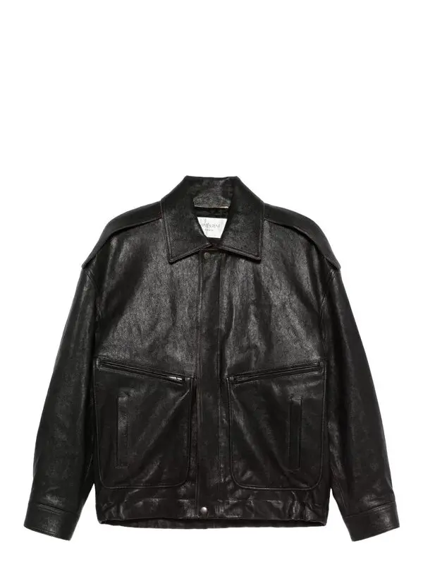 Saint Laurent Leather Jacket - Black