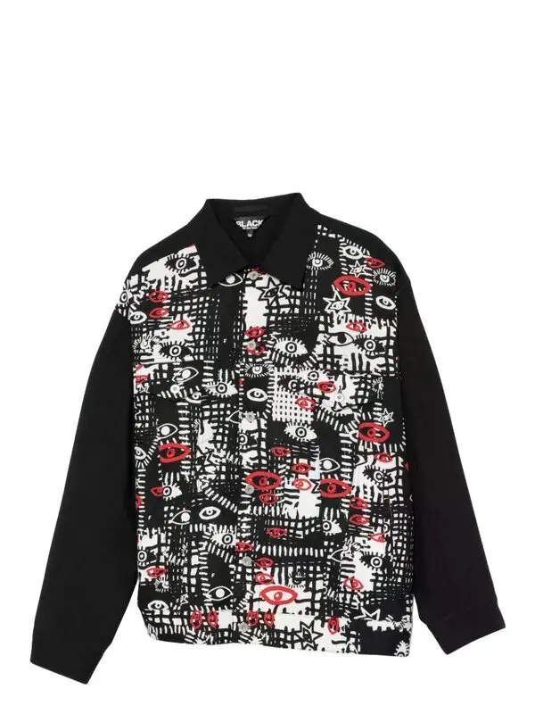 BLACK COMME DES GARÇONS Graphic Print Long-sleeve Shirt Jacket - Black
