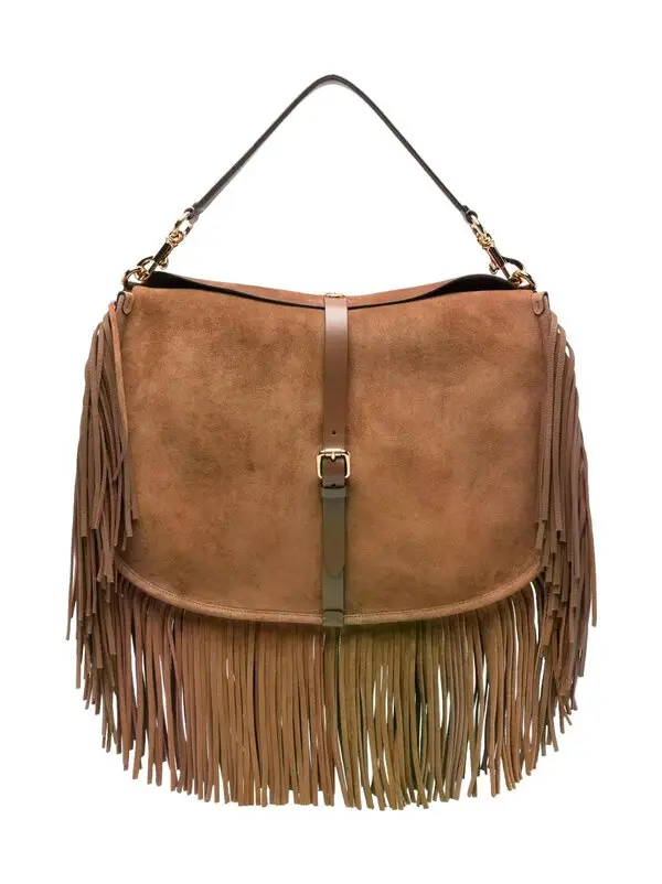 Etro Fringe-detail Shoulder Bag - Brown