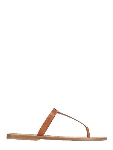 Dsquared2 Summer Lovers Thong Sandals In Tan Cow Leather - Brown