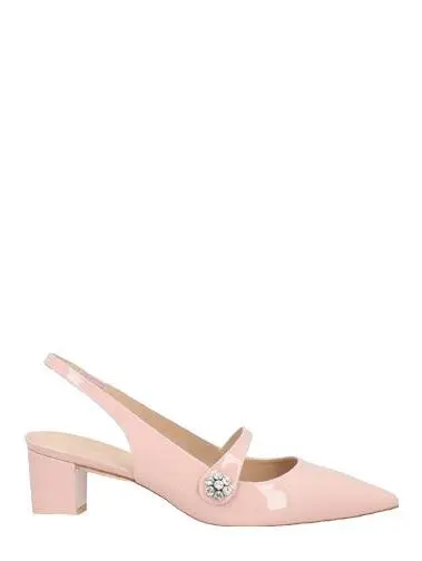 STUART WEITZMAN Patent Leather Slingback Pumps - Pink