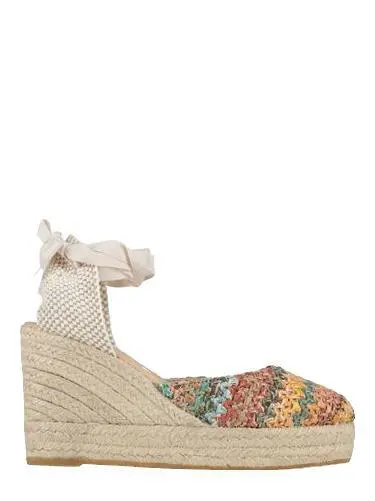 Manebí Raffia Espadrilles - Salmon Pink