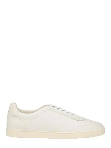 Brunello Cucinelli Pebbled Leather Low-top Sneakers - Off White