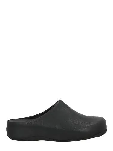 Fitflop Pebbled Leather Clogs - Black