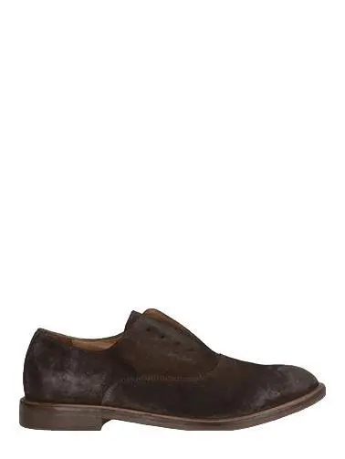 Moma Dark Leather Lace-up Shoes - Brown