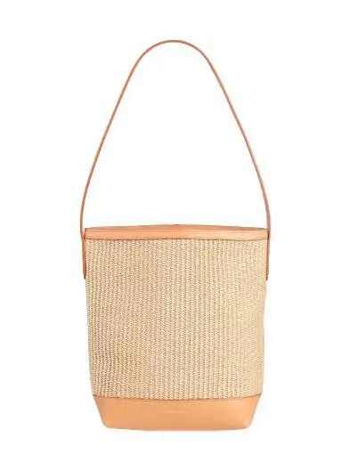 MANSUR GAVRIEL Bucket Bag In Cotton, Polyamide, And Cow Leather - Beige