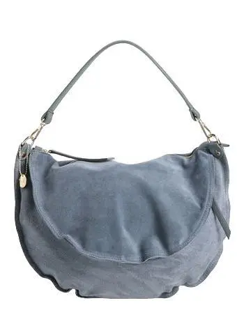 LAURA DI MAGGIO Leather Hobo Bag With Detachable Straps - Blue