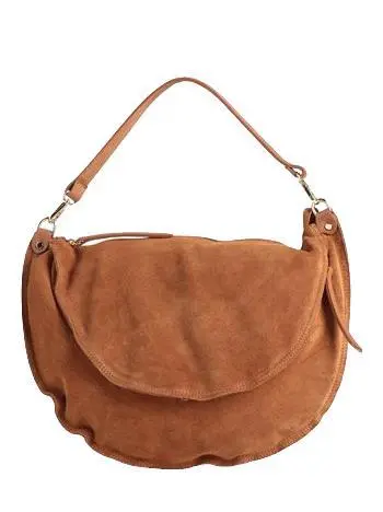 LAURA DI MAGGIO Leather Hobo Bag With Detachable Straps - Brown