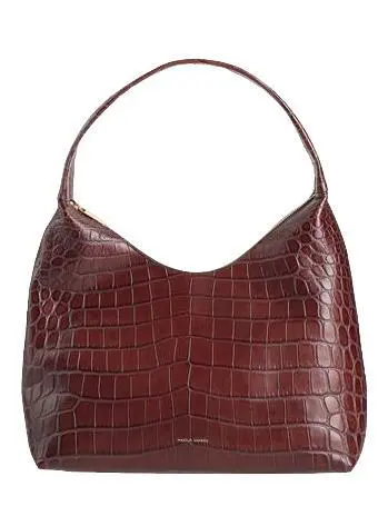 MANSUR GAVRIEL Candy Chocolate Crocodile-print Leather Handbag - Chocolate Brown