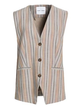 SAMSØE Φ SAMSØE Striped Single-breasted Blazer - Sand
