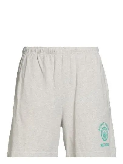 SPORTY & RICH Light Cotton-blend Athletic Shorts - Grey