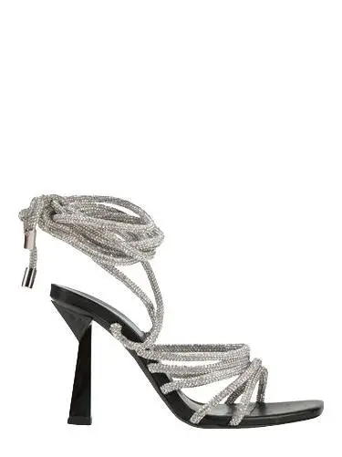 ANIYE BY Shell-appliqué Spool Heel Sandals - Silver