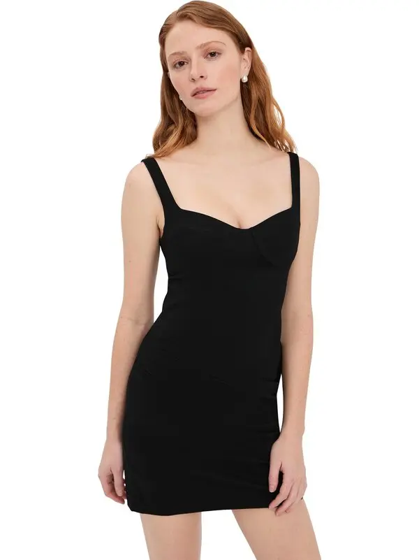 Simkhai Lindy Sculpted Scuba Mini Dress - Black