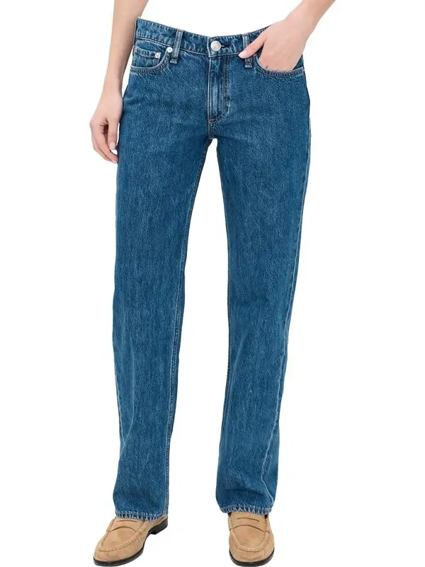 Rag & Bone Harlow Low-rise Straight Jeans - Park